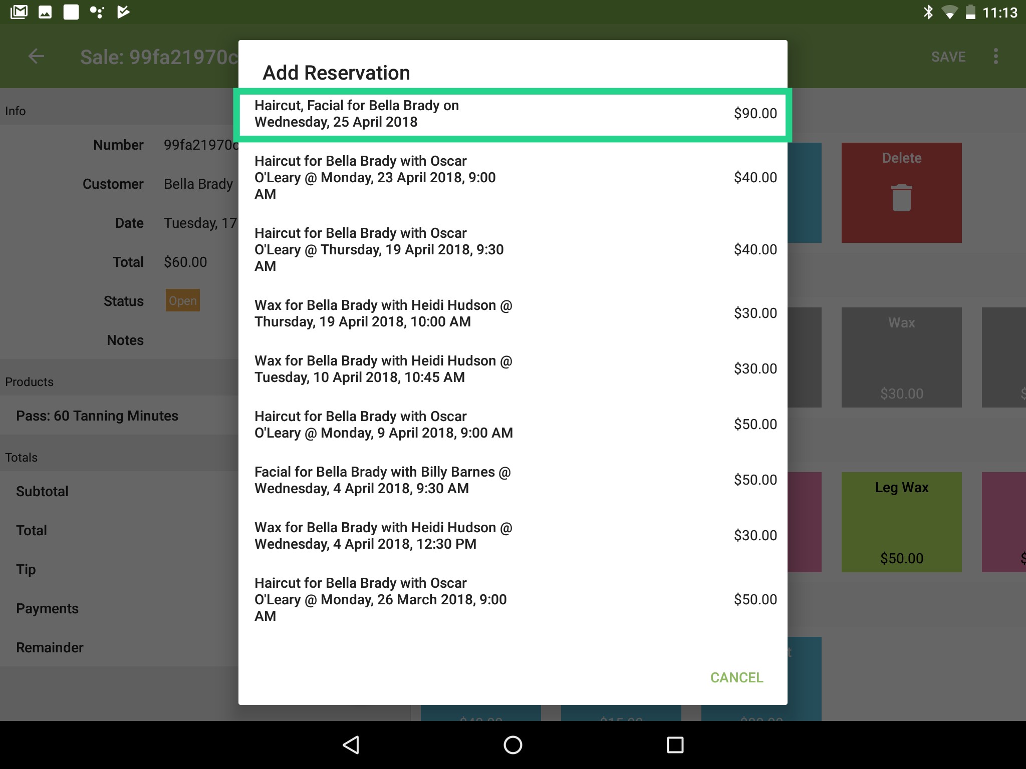 How do I add a Reservation to a Sale? - Ovatu Help Guides
