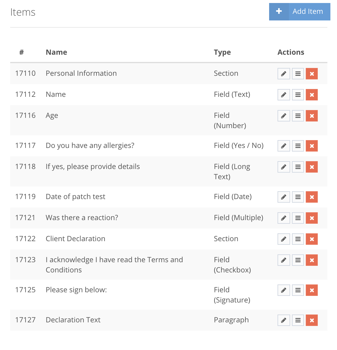 Example Form: Patch Test - Ovatu Help Guides