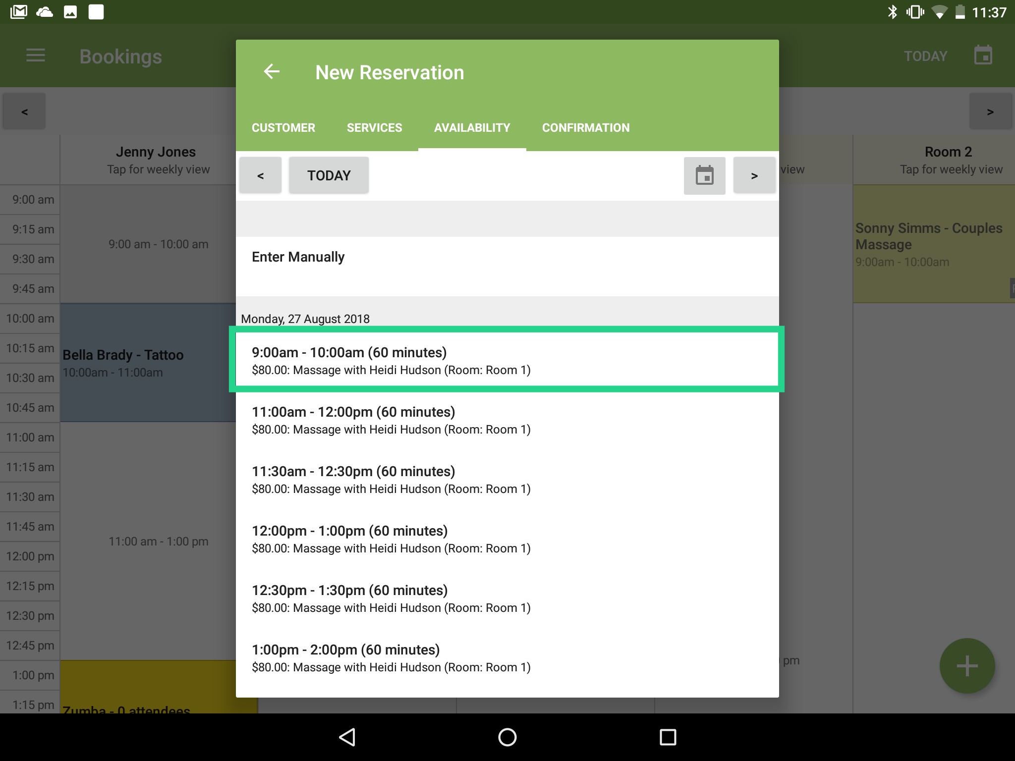 How do I create a Reservation using Resources? - Ovatu Help Guides