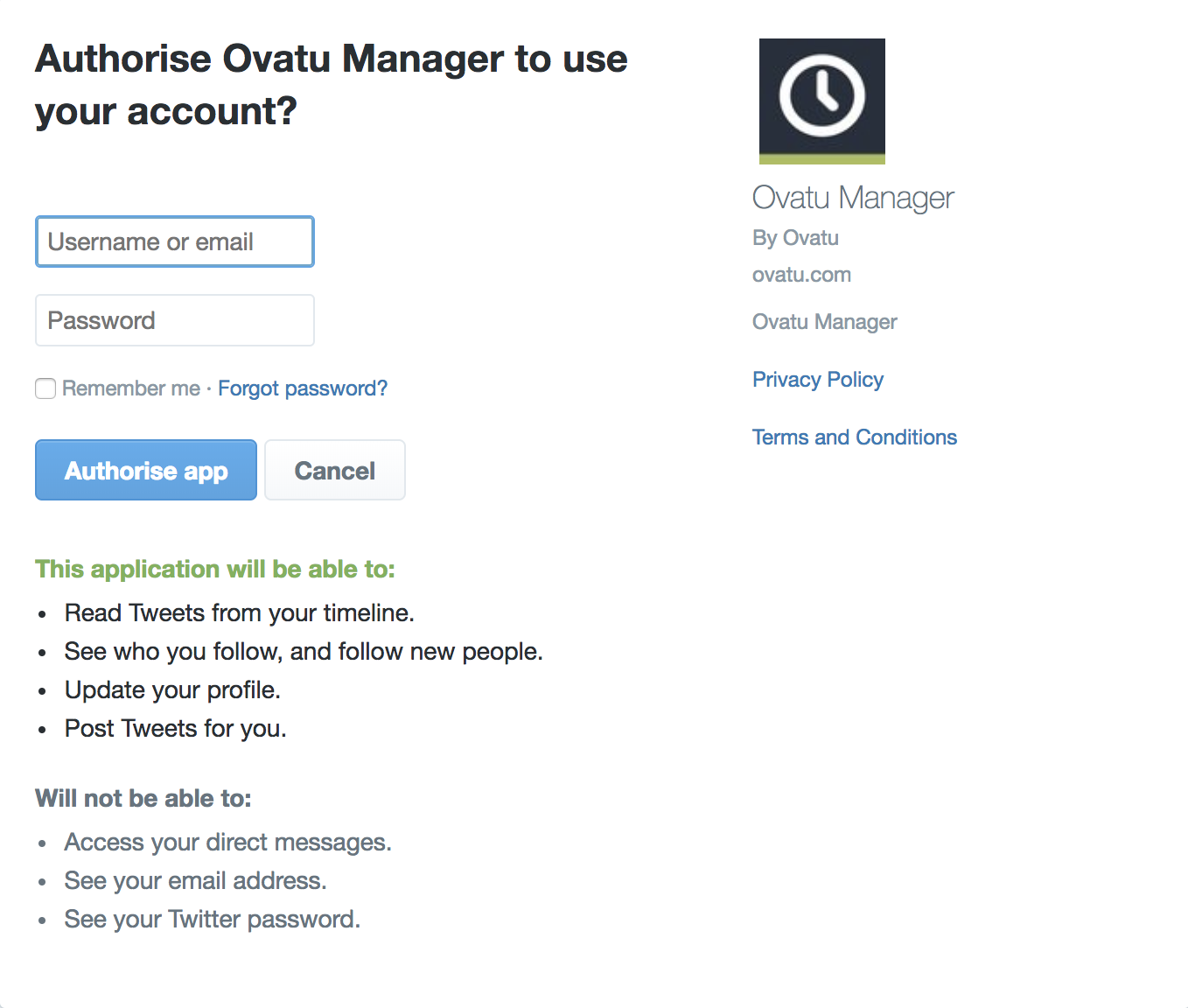 How do I connect Ovatu with my Twitter account? - Ovatu Help Guides