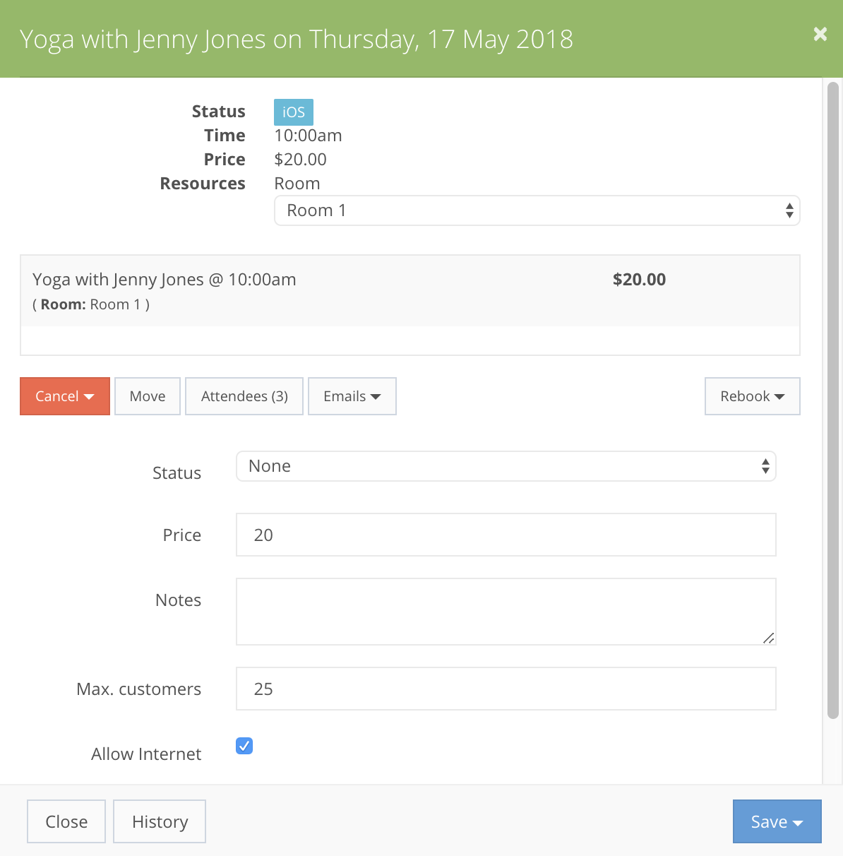 How do I edit a (timetable) Class Reservation? - Ovatu Help Guides