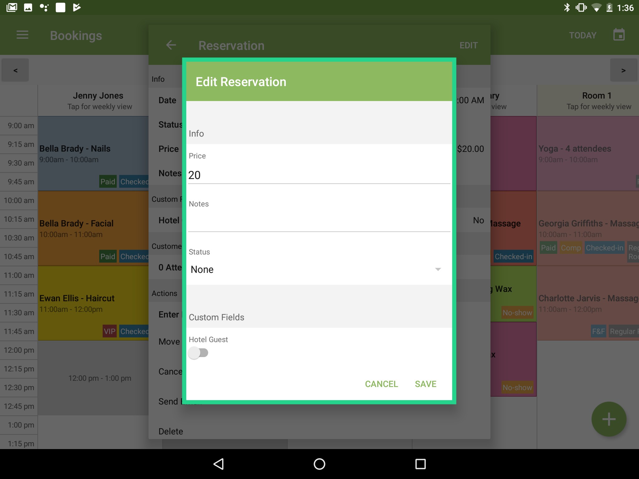 How do I edit a (timetable) Class Reservation? - Ovatu Help Guides