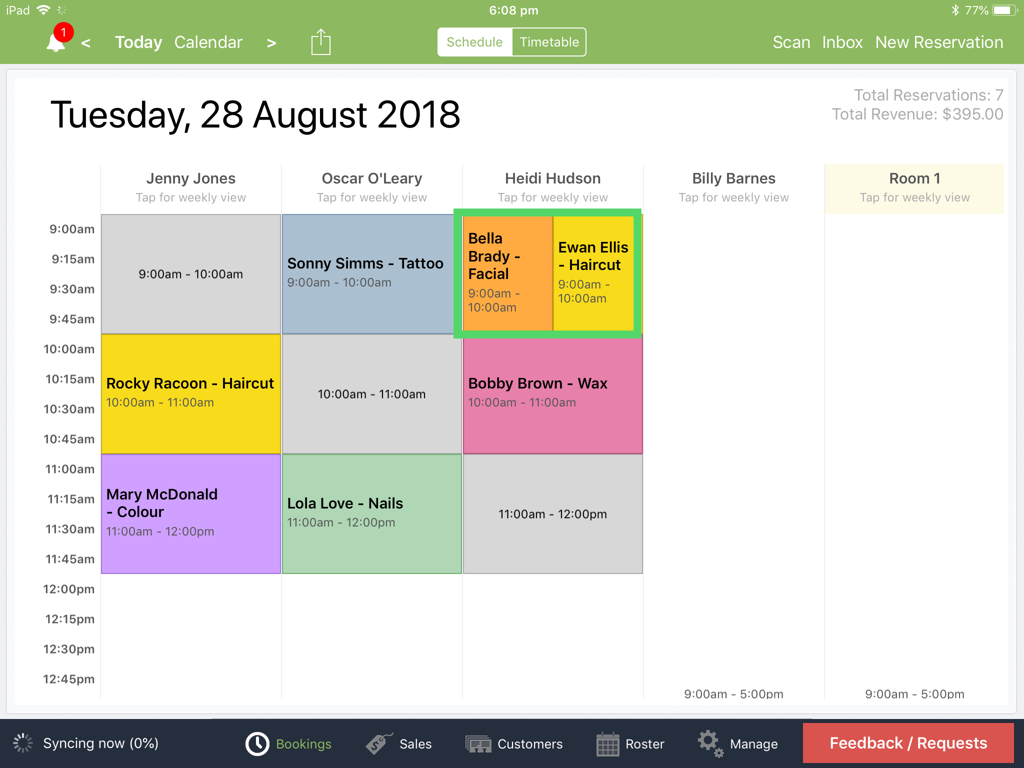 How do I manually override the available Reservation time slots ...